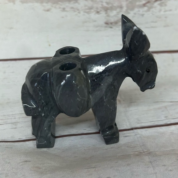 Dining | Vintage Marble Onyx Stone Burro Toothpick Holder Handcarved ...